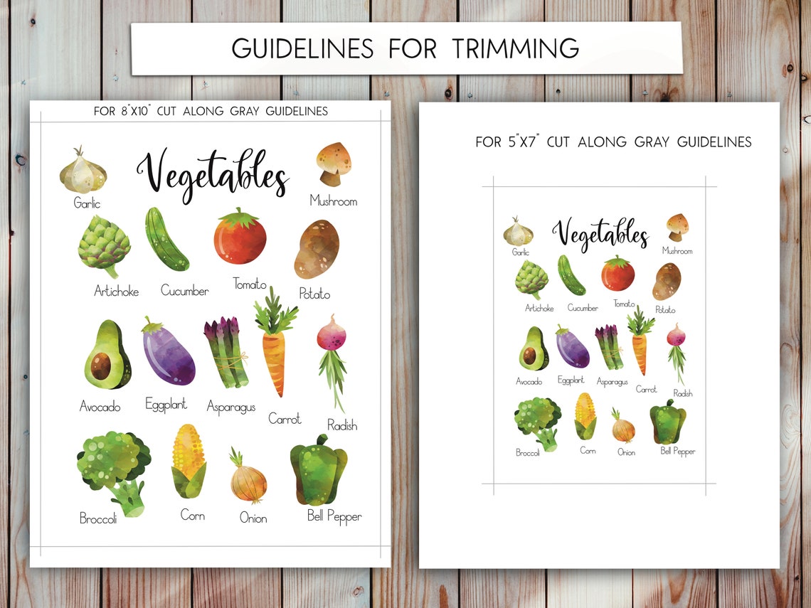 Vegetables Poster, Printable Instant Download - Etsy
