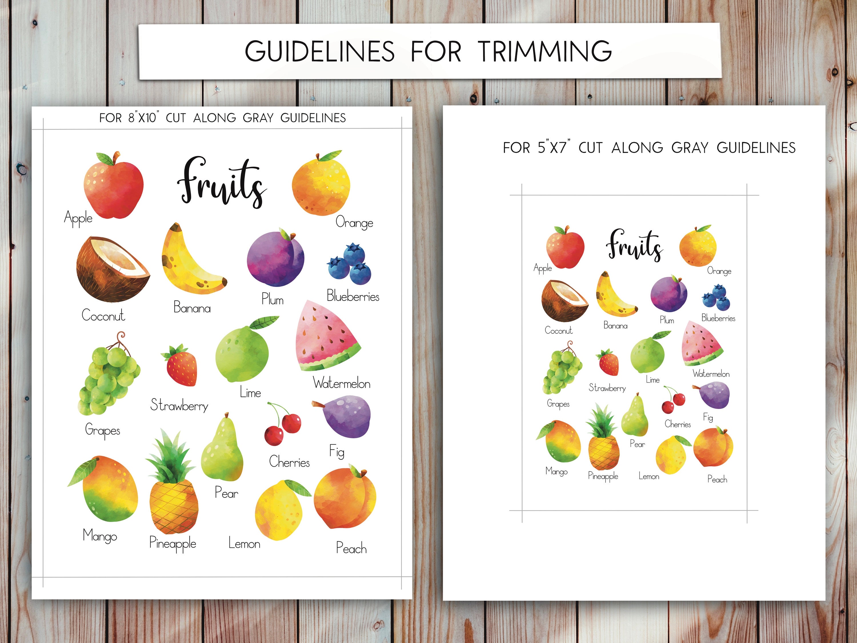Fruits Poster, Printable Instant Download - Etsy