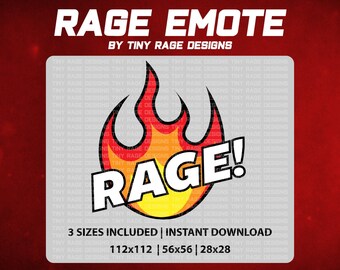 Twitch Emote Rage | Etsy