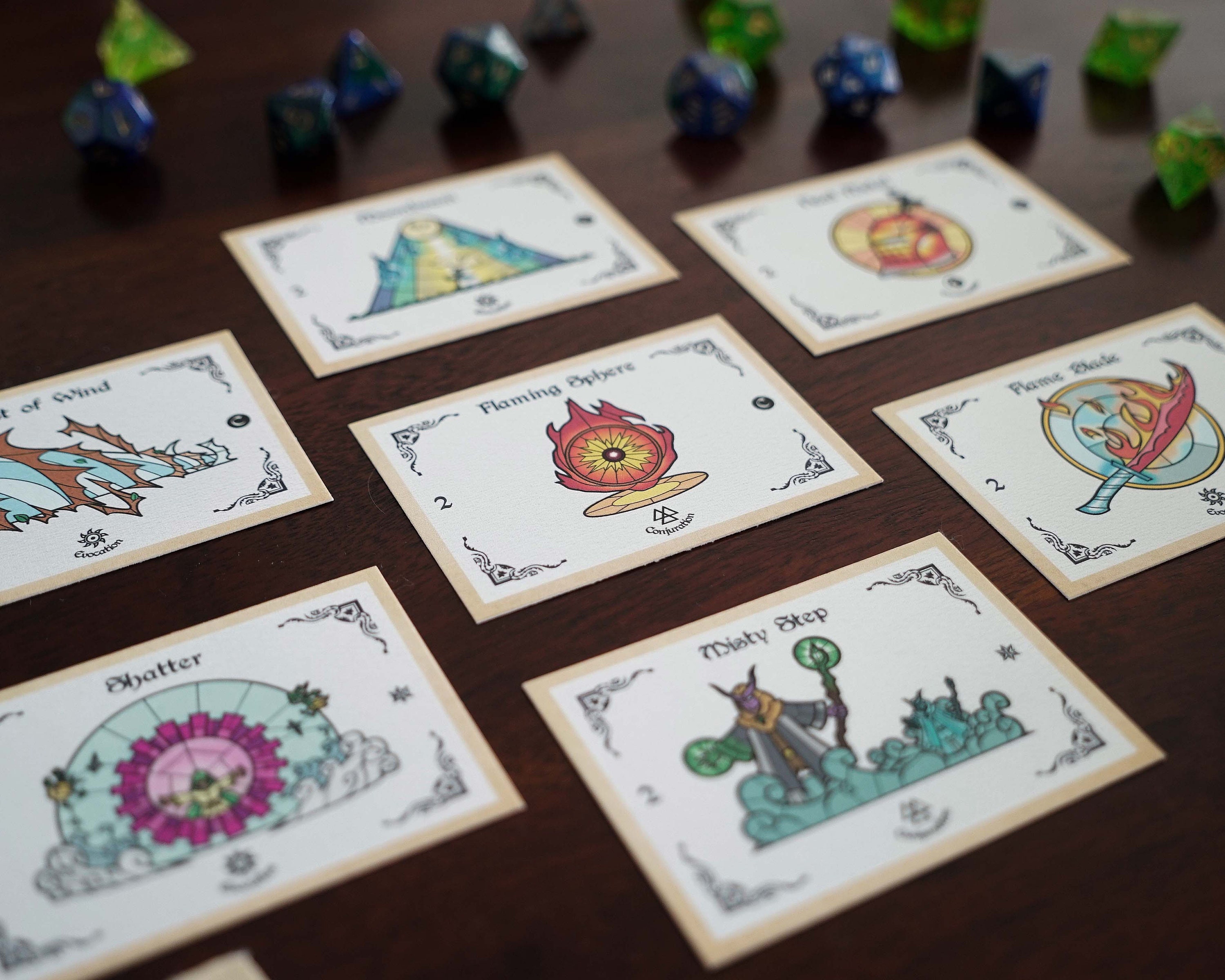 2nd Level Dnd Illustrated Spell Cards DIGITAL DOWNLOAD - Etsy