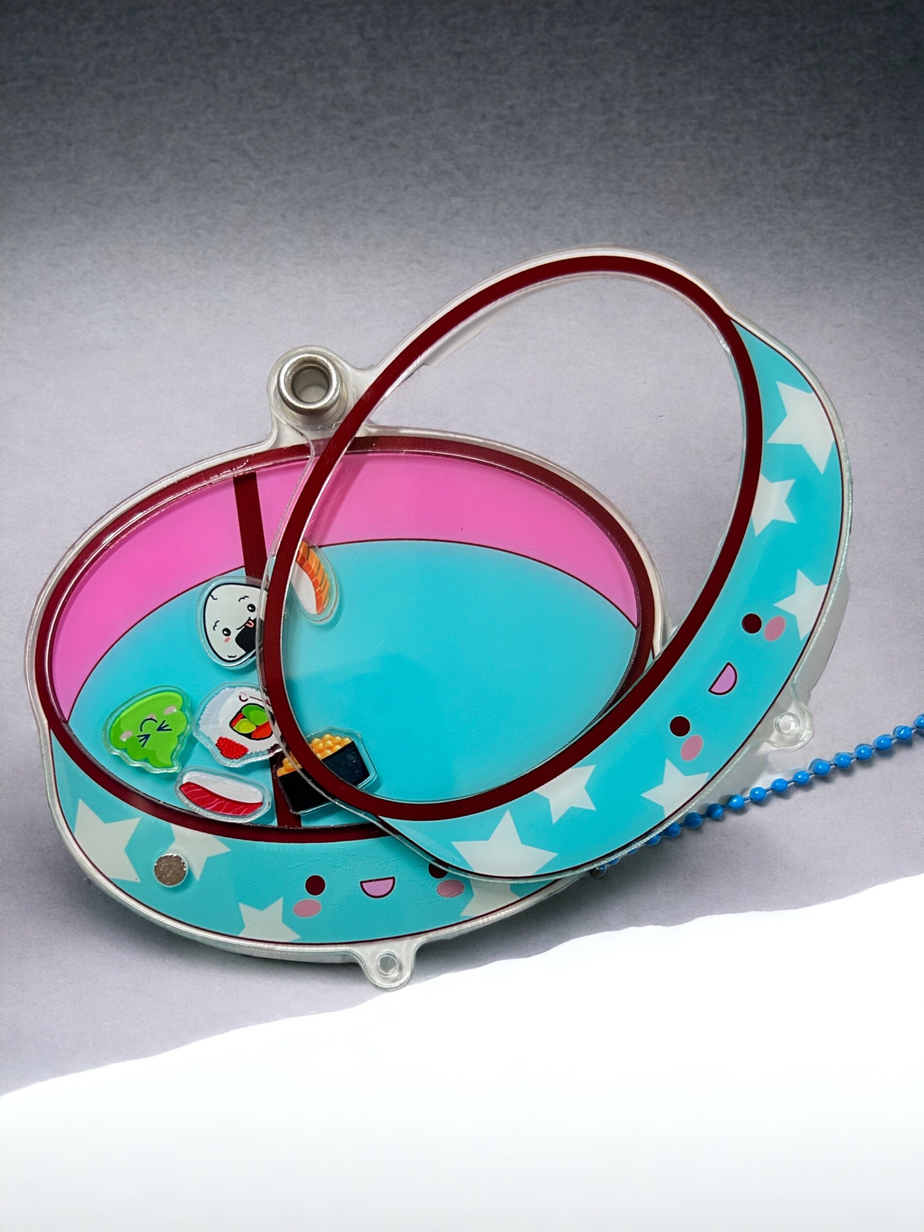 4 Kawaii Fillable Shaker Keychain SET - Etsy