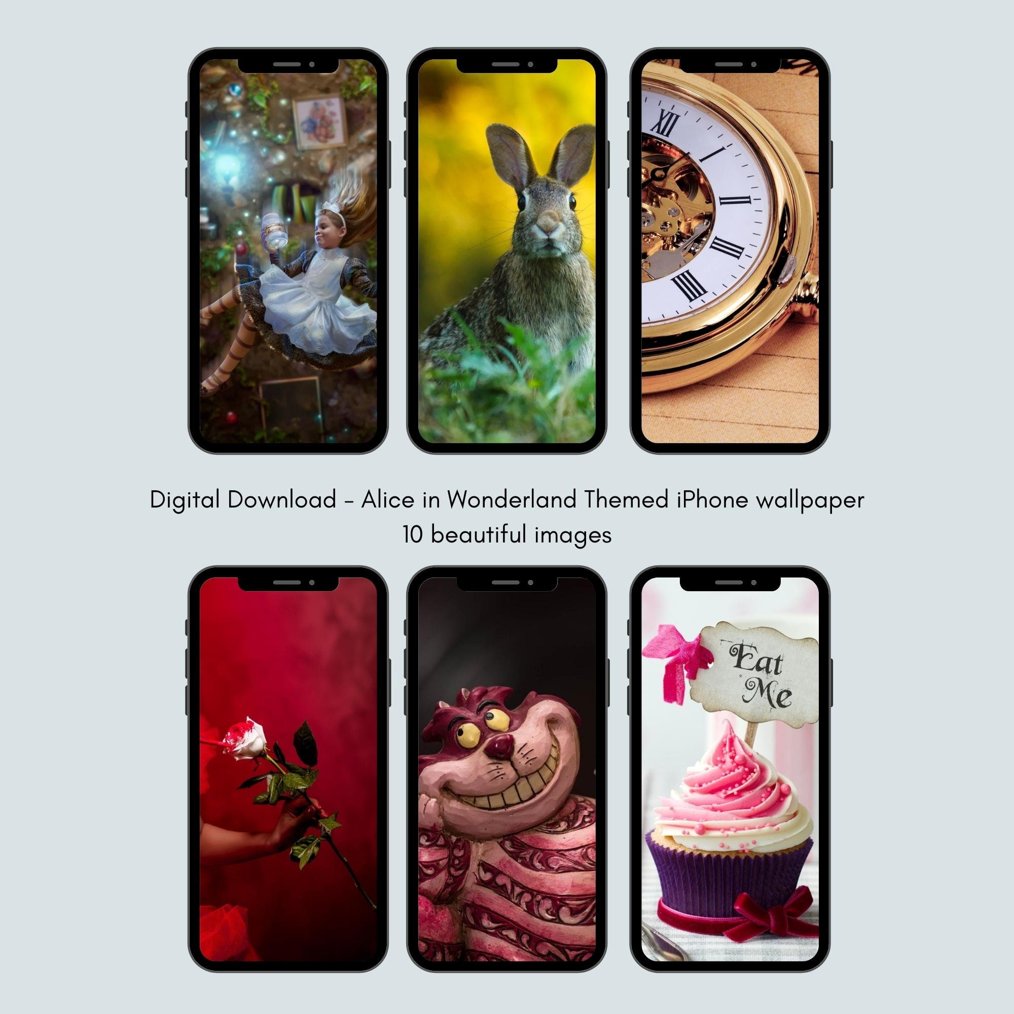 Alice in Wonderland Themed Phone Wallpaper - Etsy