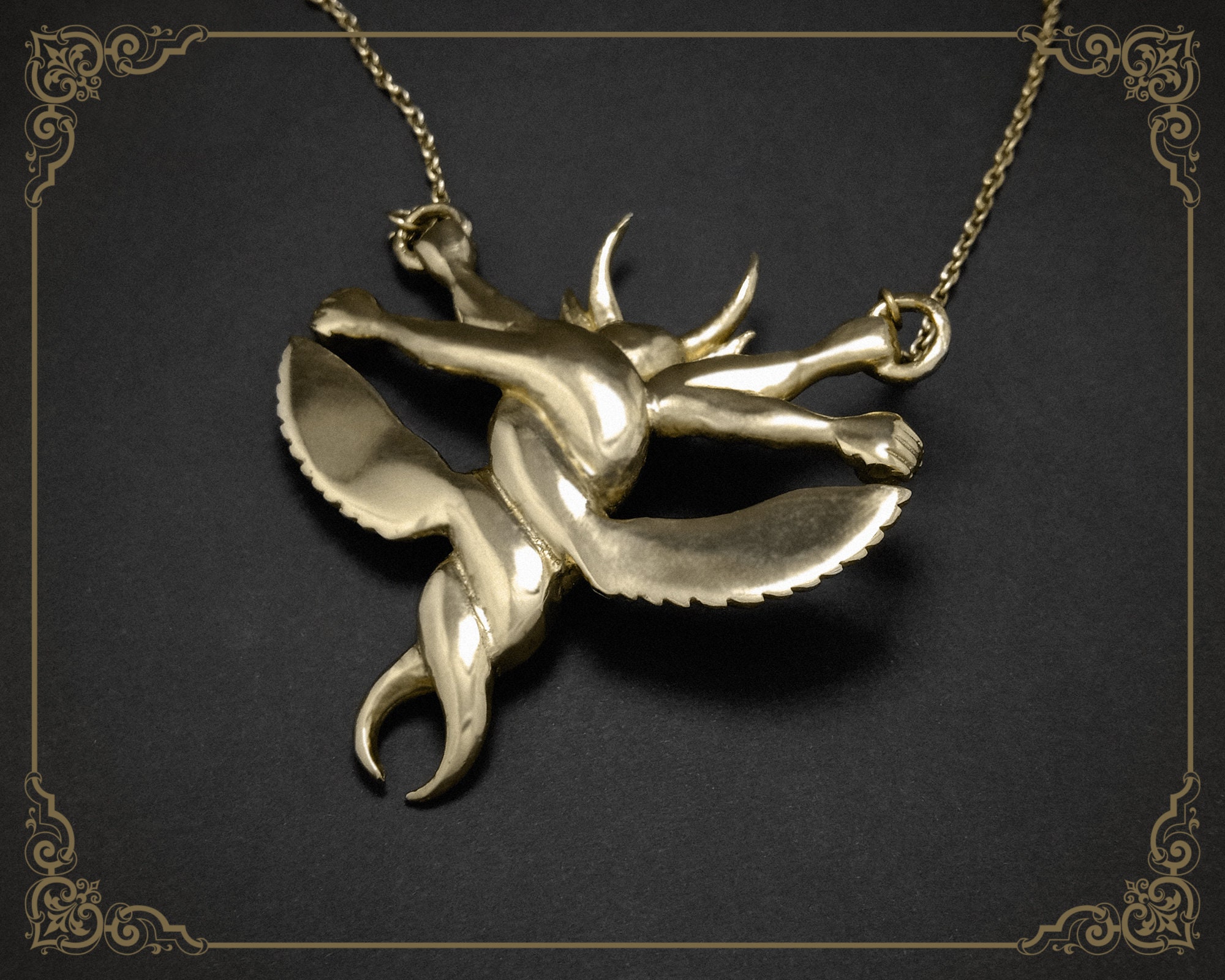 Occult Jewelry Pagan Wicca Pendant Large Gothic Statement Necklace - Etsy