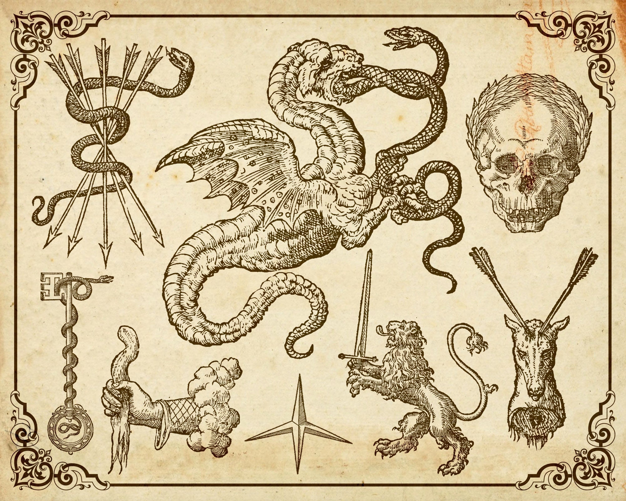 Occult Monster Drawings
