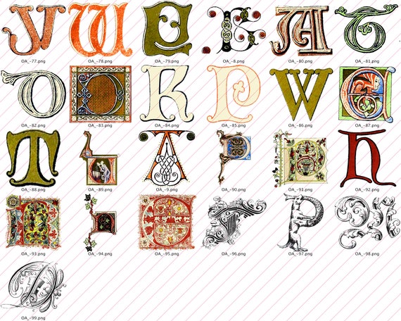 Illuminated Manuscript Letters