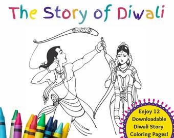 Diwali Activity Pages 20 Pages, Diwali Coloring Pages for Kids, Indian ...