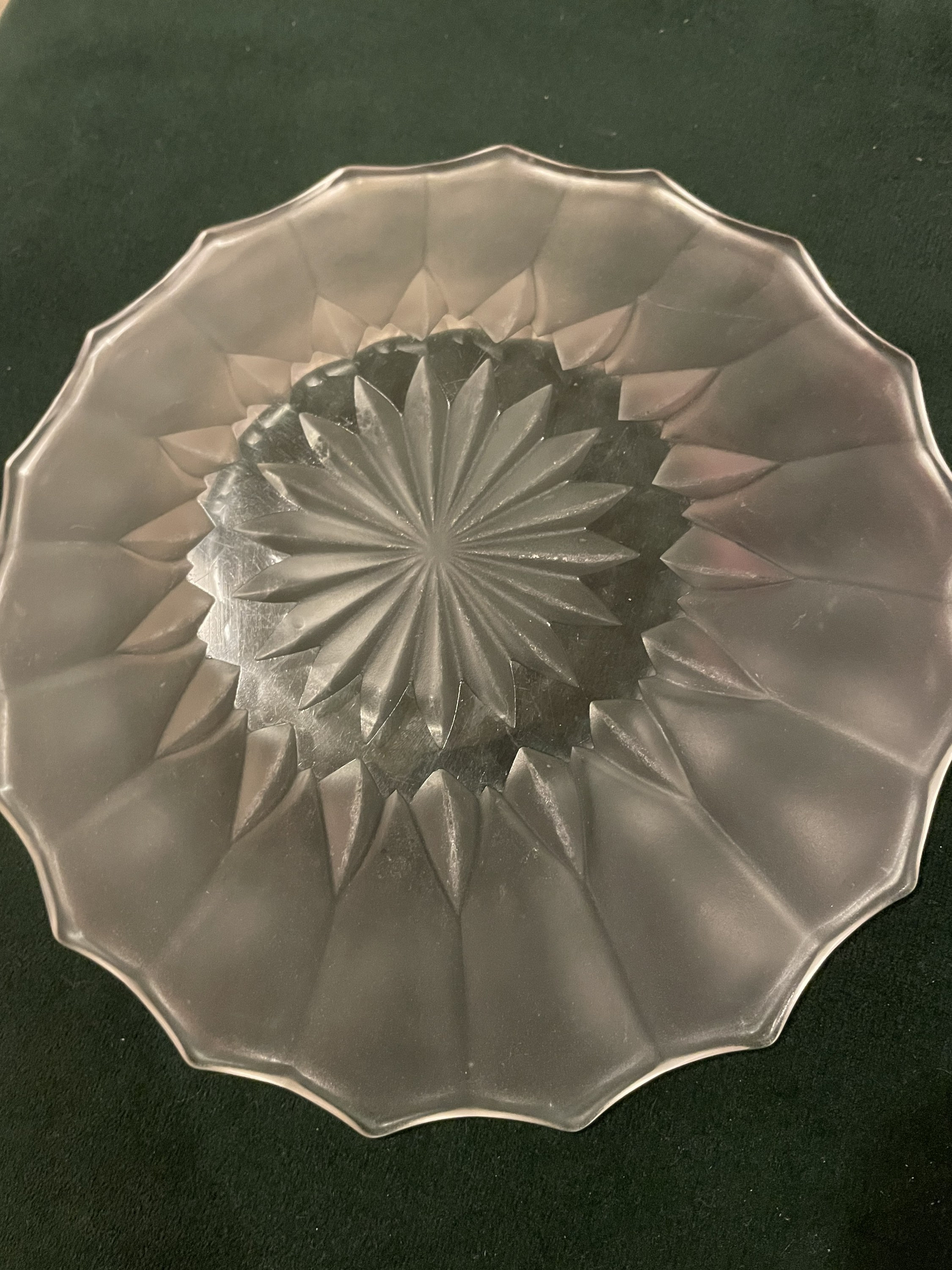 Vintage Bagley Style Frosted Glass Plate Art Deco Glamour - Etsy