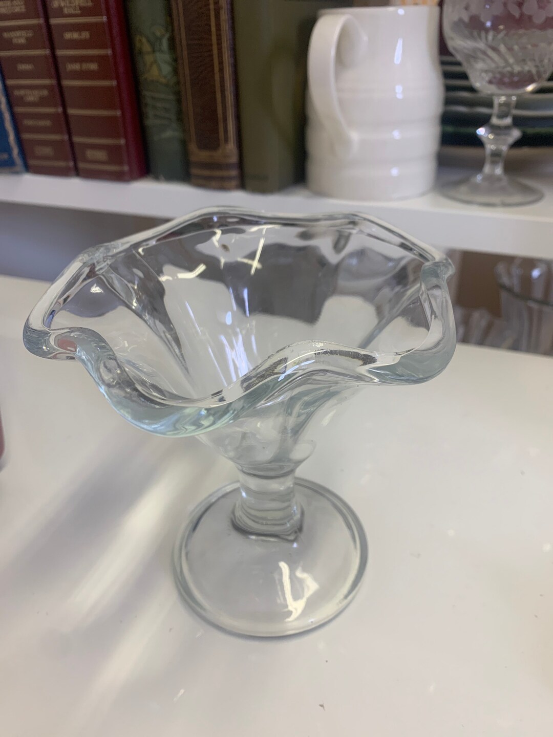 Italian Sundae Glass: Wavy Rim Dessert Cup - Etsy