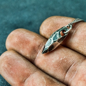 Modern Primitive Pendant Necklace, Handmade Sterling Silver Necklace ...