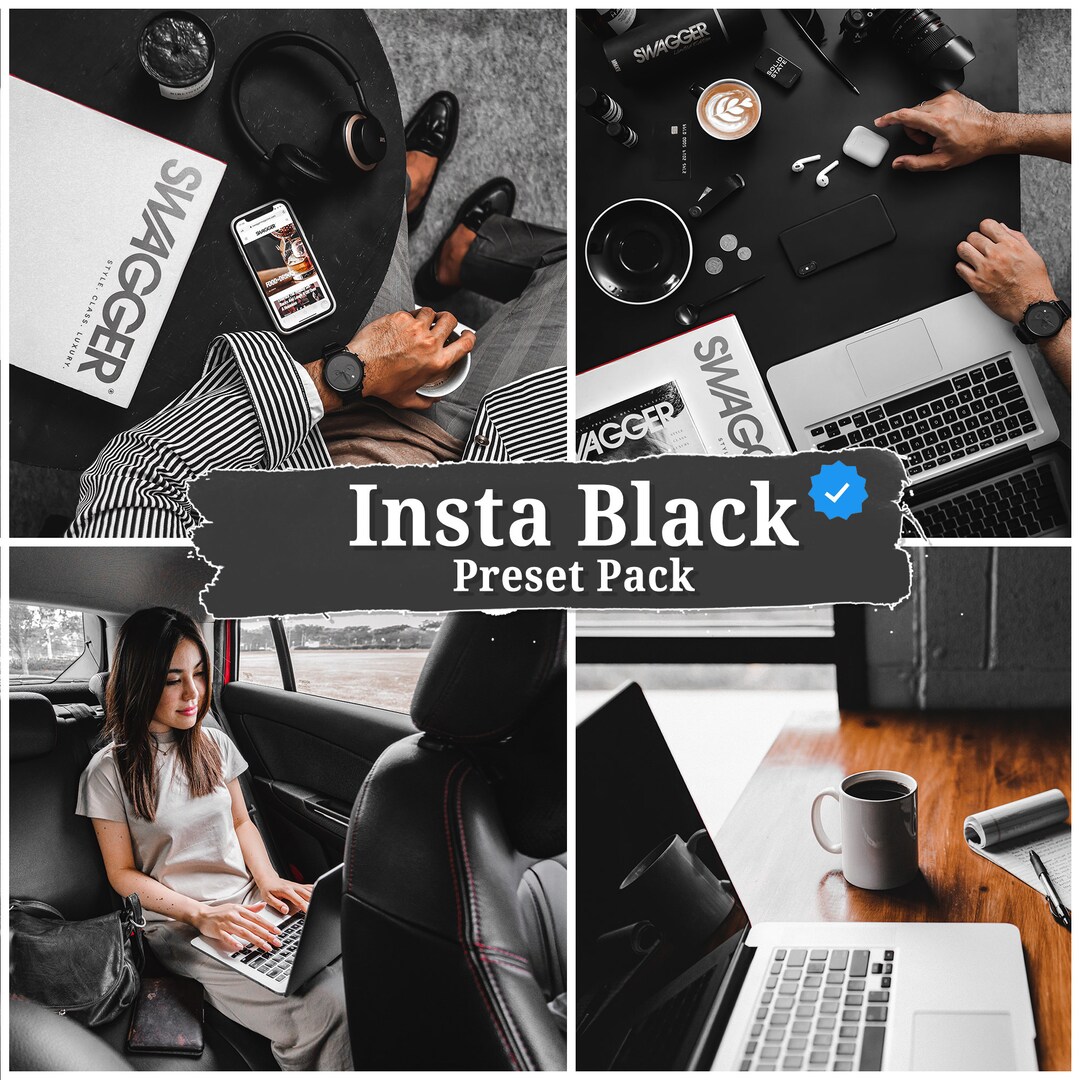 Insta Black - Lightroom Preset Pack Mobile & PC, Black Moody Preset ...