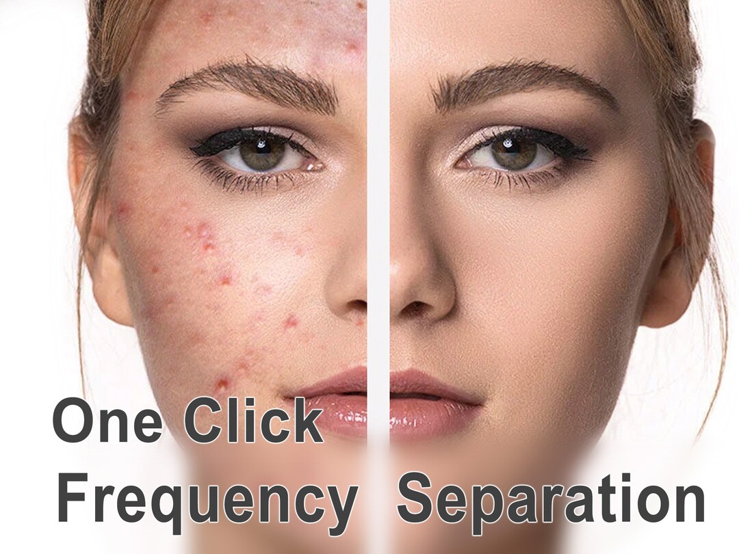 Frequency Separation Action Photoshop, Easy to Use in Photoshop, Frequency Separation, Frequency ...