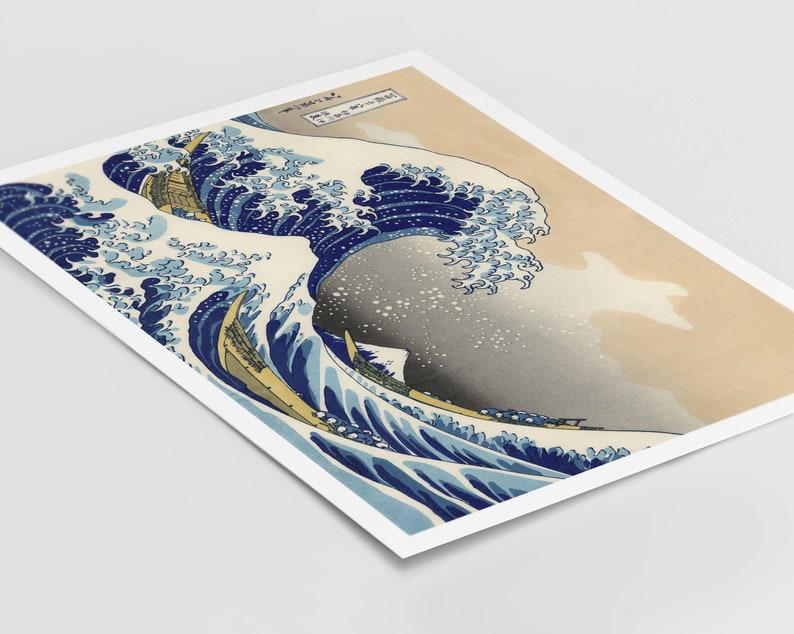 The Great Wave off Kanagawa Hokusai Ukiyo Poster Japan Arts - Etsy