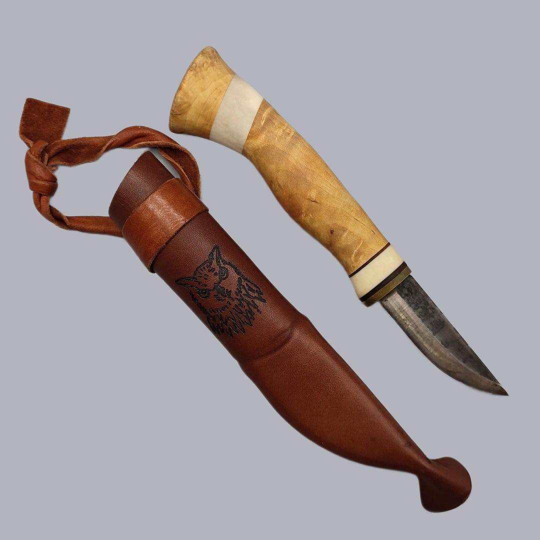 Vintage Lapinpuukko Puukko Knife Kauko Raatiniemi Wood Jewel Kolari ...