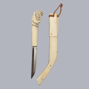 Vintage Karhunpää Puukko Knife Finnish Finland Tauno Paaso Reindeer ...