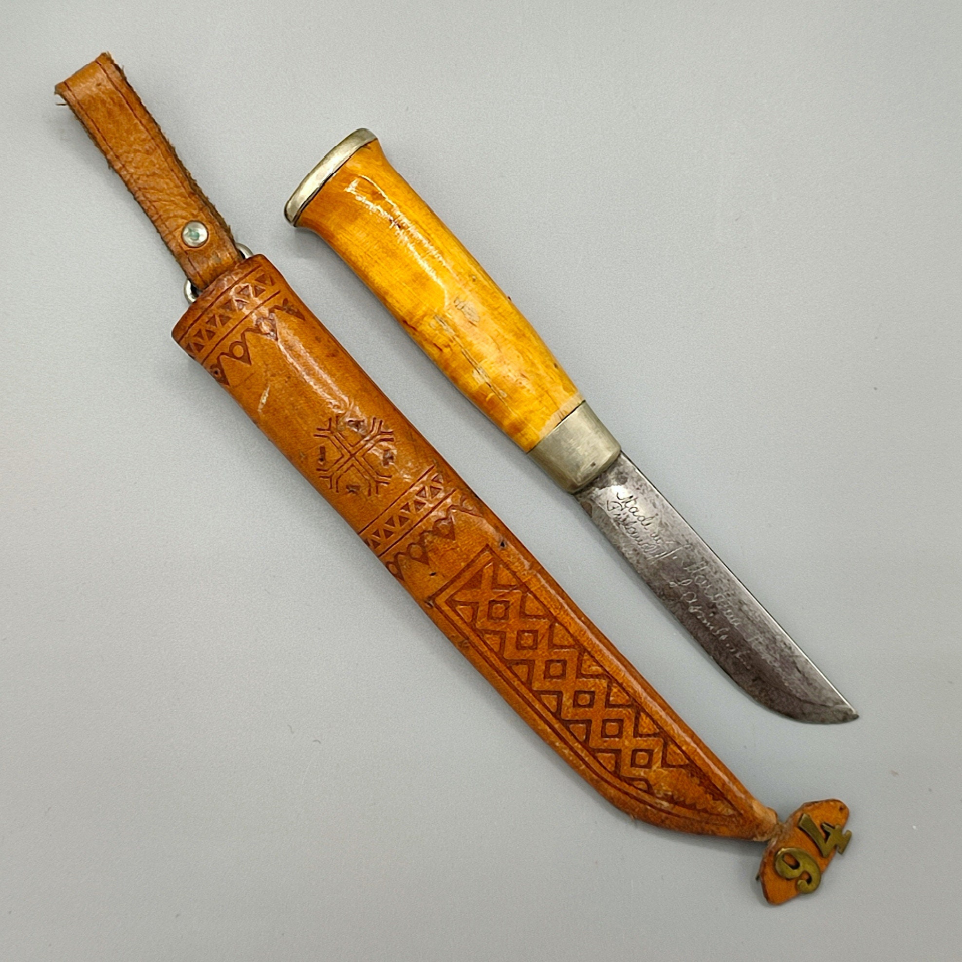 LAPINLEUKU PUUKKO KNIFE Made by J Marttiini Rovaniemi Finland in 1950s ...