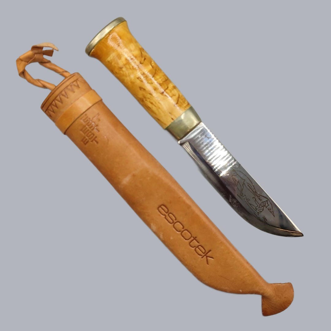 Vintage Lapinleuku Puukko Knife Janne Marttiini Rovaniemi Lapland ...