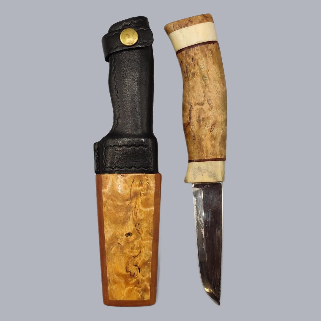 Vintage Helle Puukko Knife Norwegian Norway Lapland Masur Birch ...