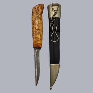 Vintage Orijärvi Puukko Knife Finnish Finland Fiskars Masur Birch ...