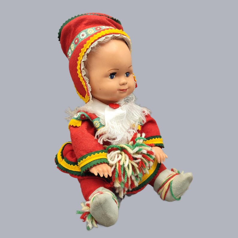 Vintage 1970s Finnish Sami Doll | Traditional Felt Costume | Lapland ...
