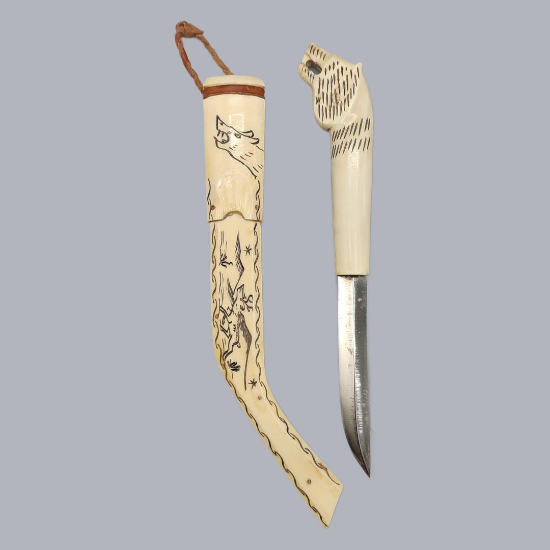 Vintage Karhunpää Puukko Knife Finnish Finland Tauno Paaso Reindeer ...