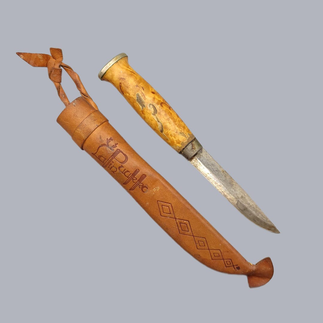 Vintage Finnisches Puukko Messer Lapinpuukko Unna Niibas Sami Finnland ...