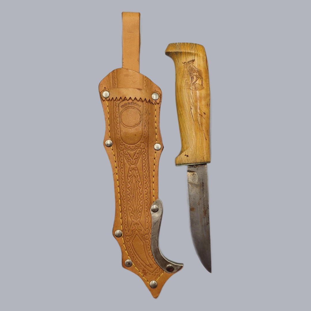 Vintage Hirvijahti Puukko Knife Finnish Iisakki Järvenpää Kauhava ...
