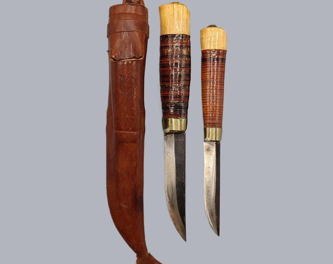 Vintage Tuohipää Double Puukko Knife Finnish Unknown Knifemaster ...