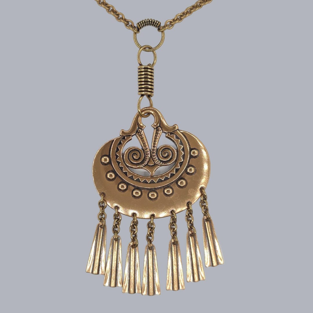 Vintage 1960s Finnish Kalevala Bronze Necklace 'kuutar' #8587 - Etsy