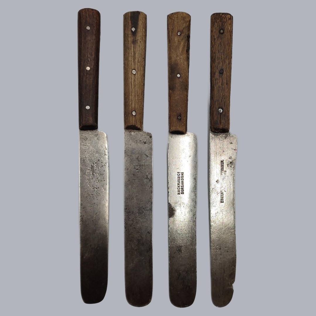 Vintage Hackman Sorsakoski Eskilstuna Dinner Knives Puukko Knife ...