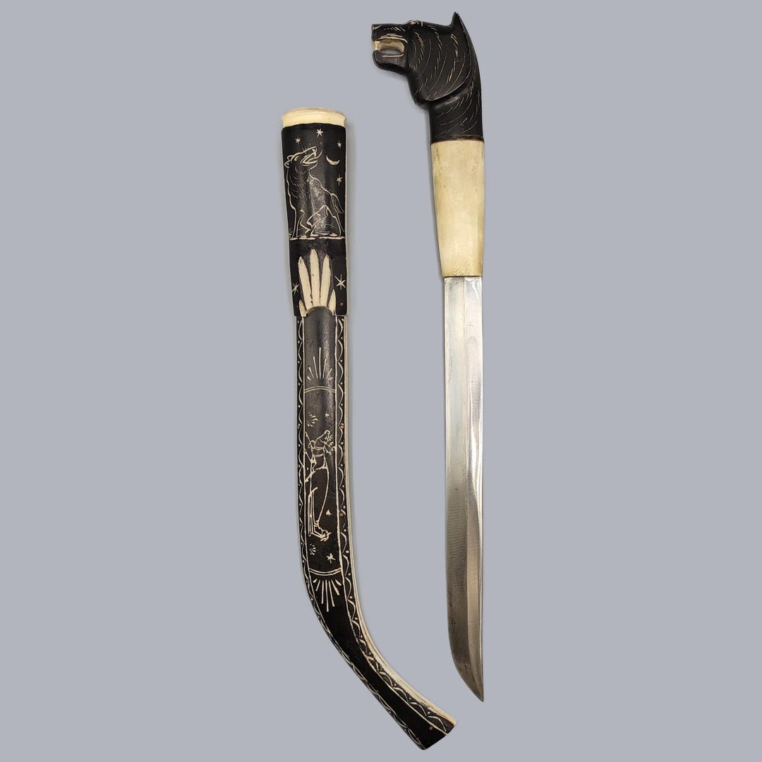 Vintage Karhunpää Puukko Knife Finnish Finland Tauno Paaso Reindeer ...