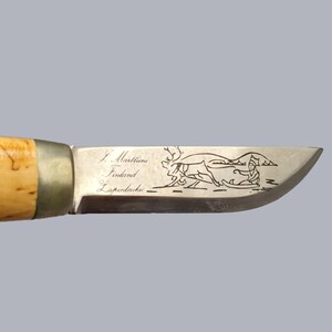 Vintage Lapinleuku Puukko Knife Janne Marttiini Rovaniemi Lapland ...