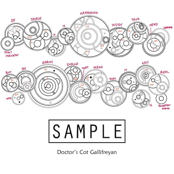 Gallifreyan Reading Guide - Etsy