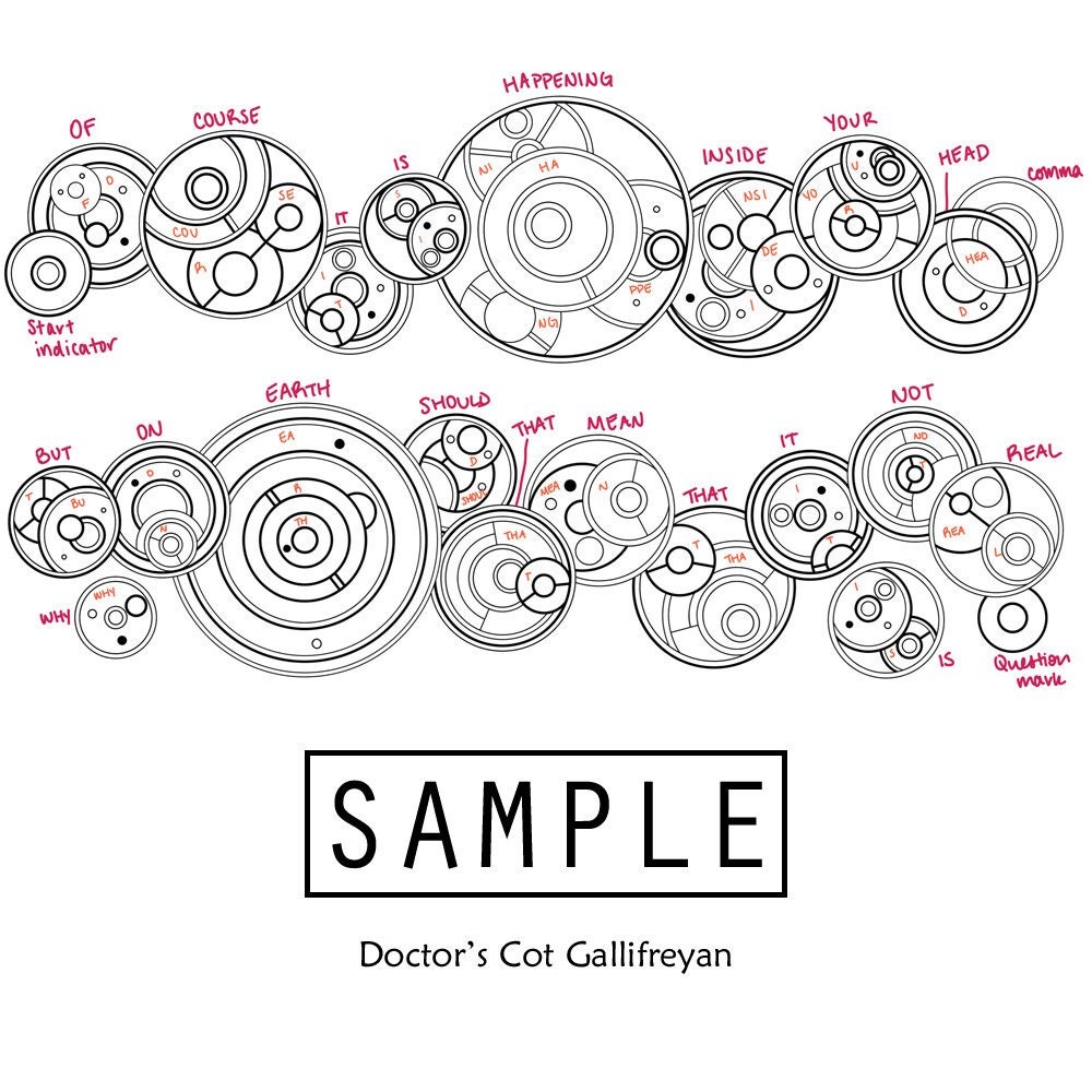Gallifreyan Reading Guide - Etsy