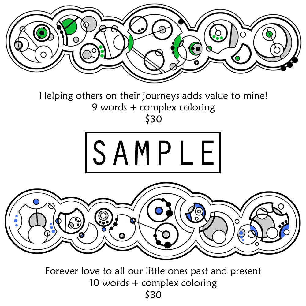 Linear Circular Language Custom Translation Digital File - Etsy