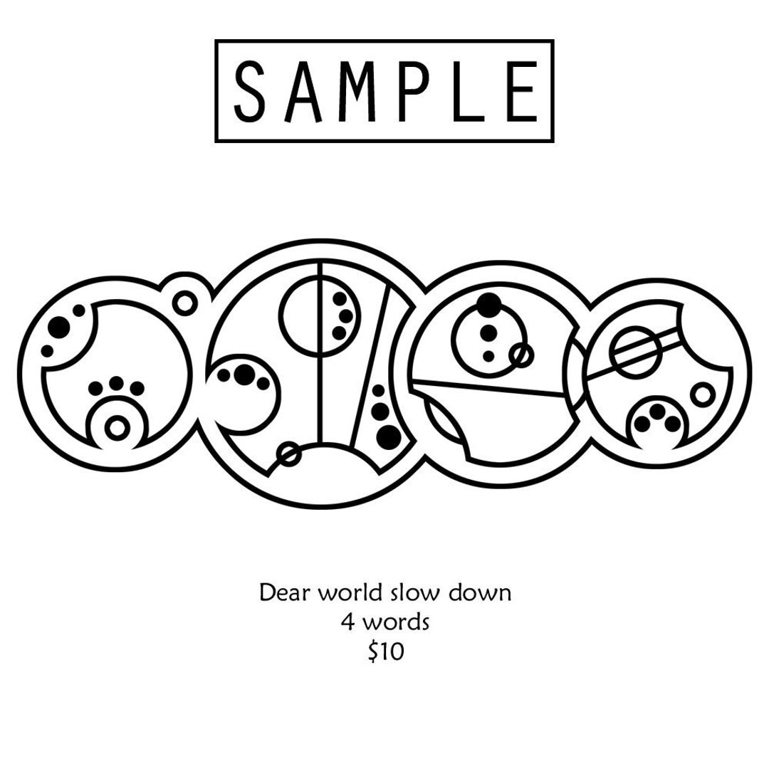 Linear Circular Language Custom Translation - Digital File - Etsy