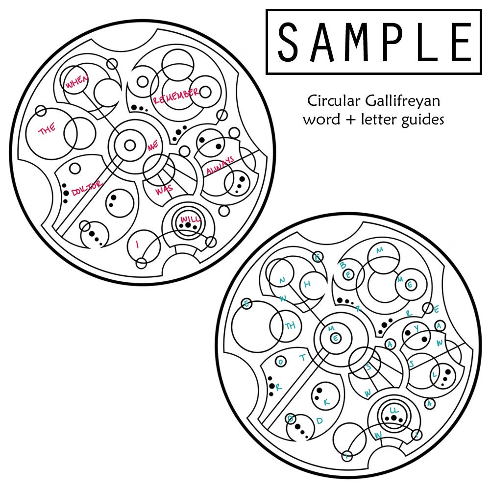 Gallifreyan Reading Guide - Etsy