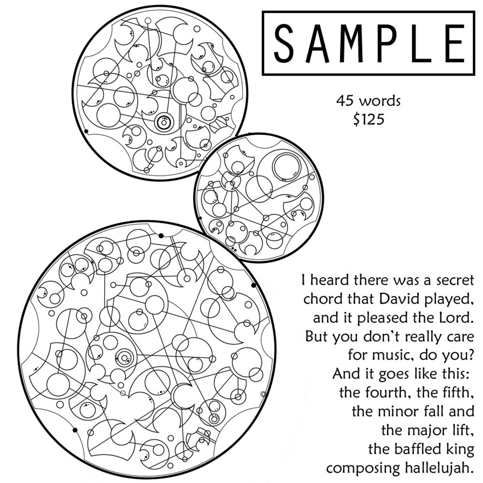 Circular Gallifreyan Custom Translation Digital File - Etsy