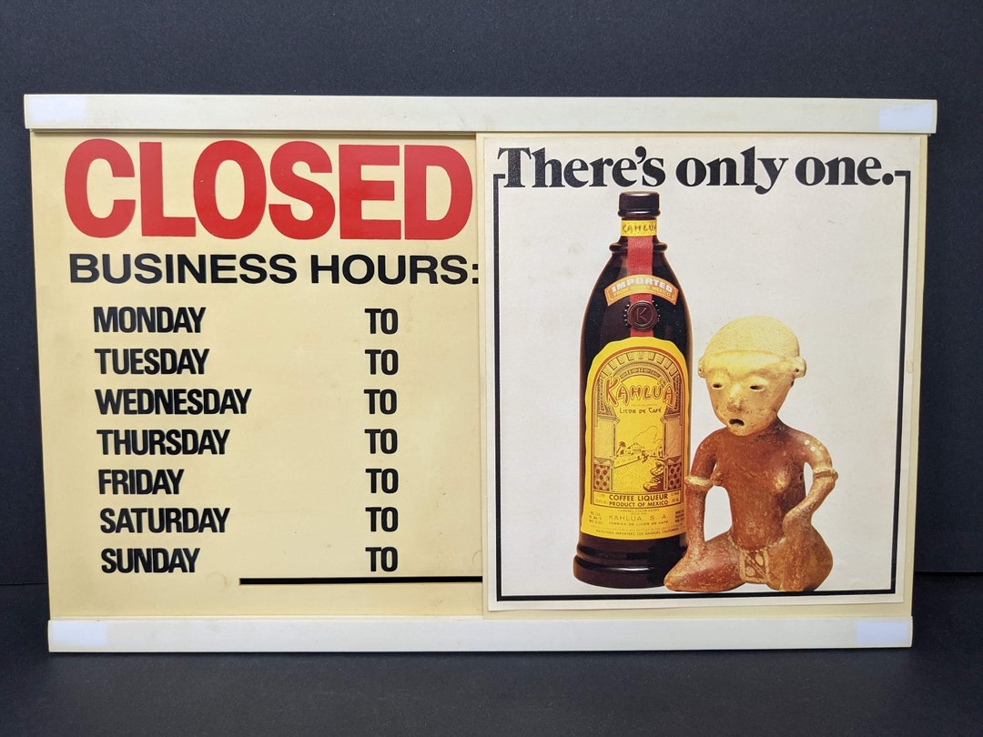 Kahlua Open/closed Sliding Sign - Etsy