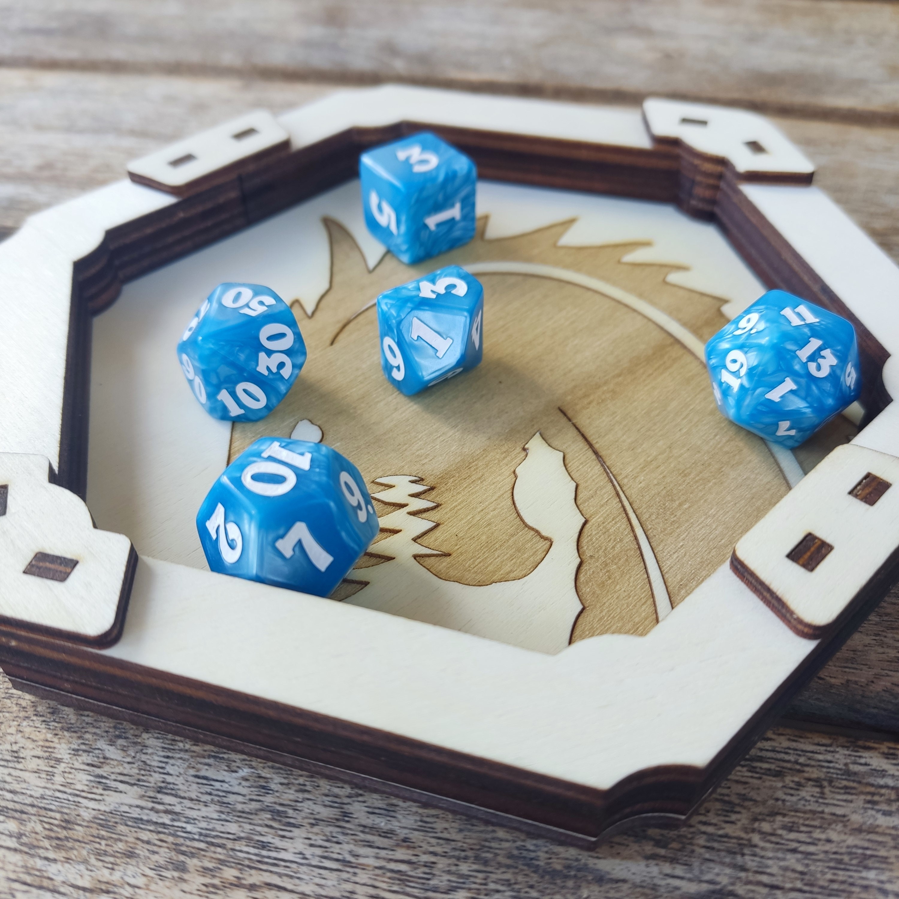 Wooden Dice Track, Customizable Laser Engraving. Dice Track for RPG ...