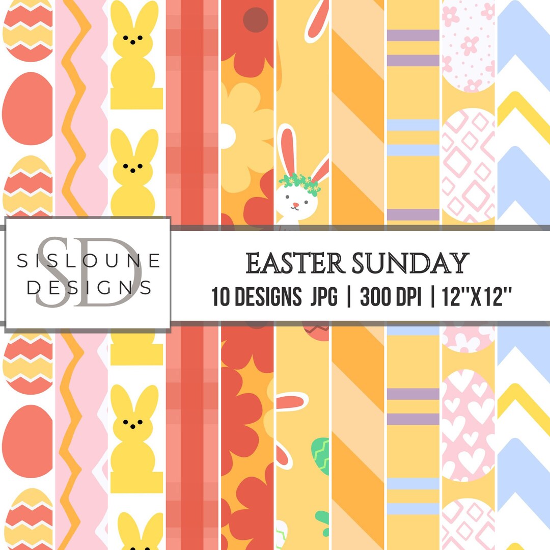 Easter Bunny Digital Paper Pack (digital Download) - Etsy