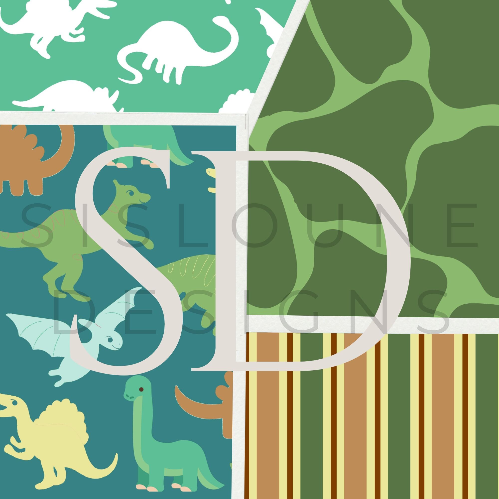 Dinosaur Digital Paper 300 DPI, Scrapbook Papers, Dino Backgrounds ...