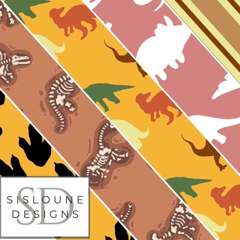 Dinosaur Digital Paper 300 DPI, Scrapbook Papers, Dino Backgrounds ...