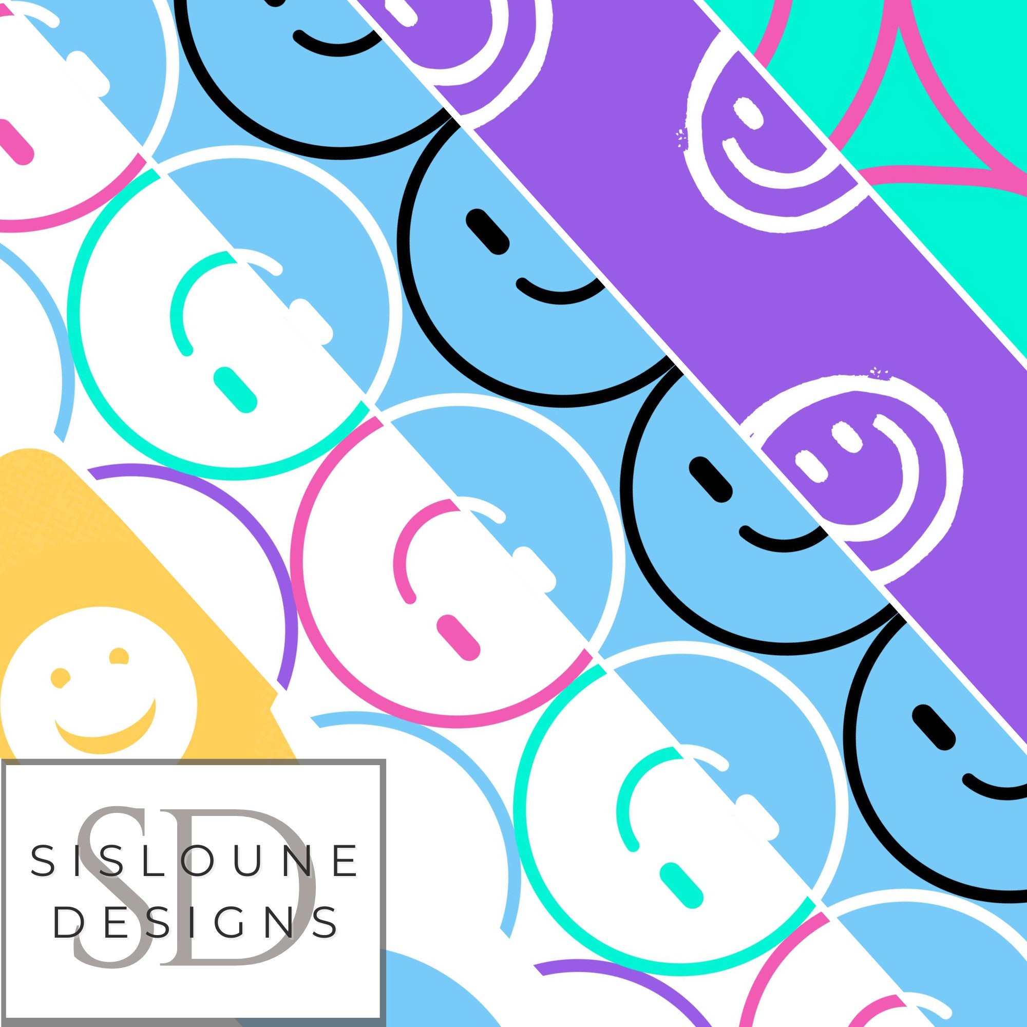 Smiley Face Digital Paper, Digital Paper Pack, Paper Digital, Wrapping ...