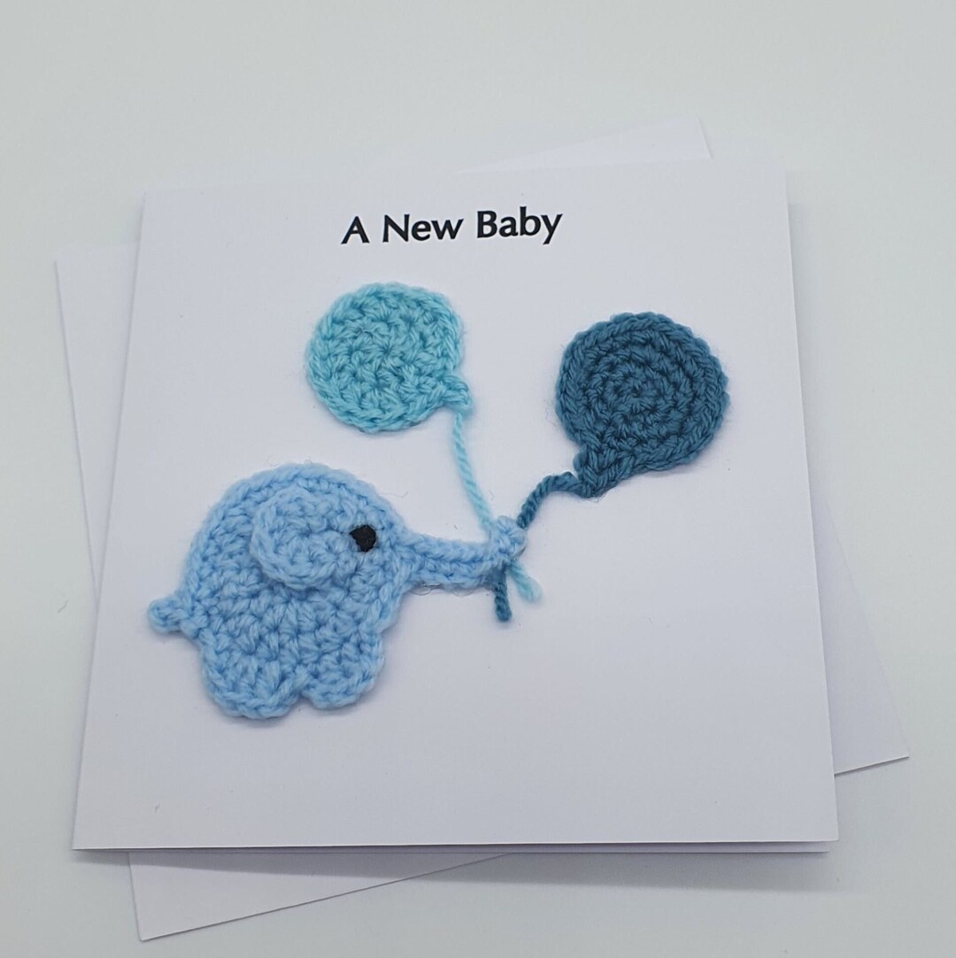 Personalised Baby Card Baby Elephant Card Baby Boy Card - Etsy UK