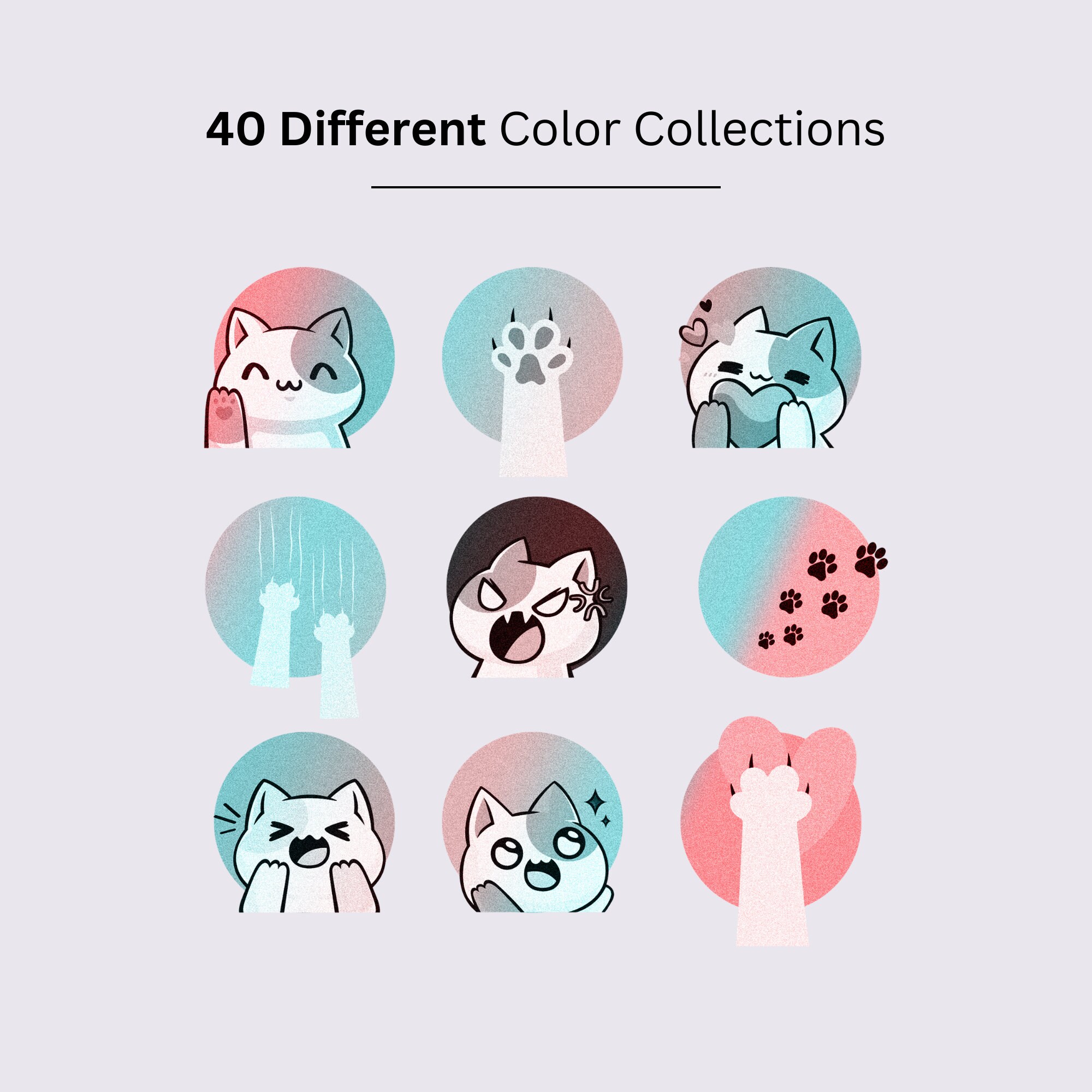 360 Digital Stickers Goodnotes Kawaii Digital Stickers 40 Cat Digital ...