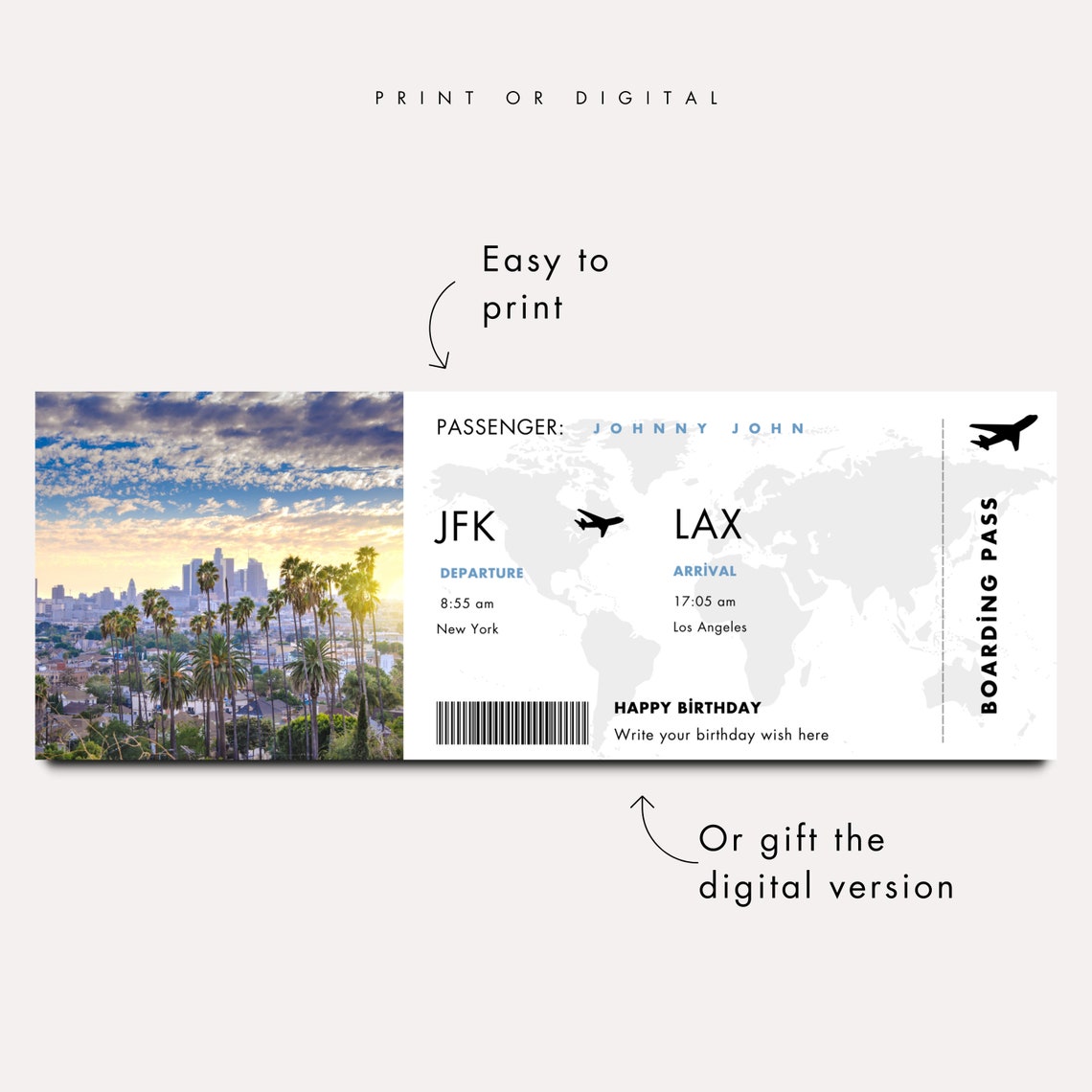 Editable Boarding Pass Template Boarding Pass Canva Template - Etsy