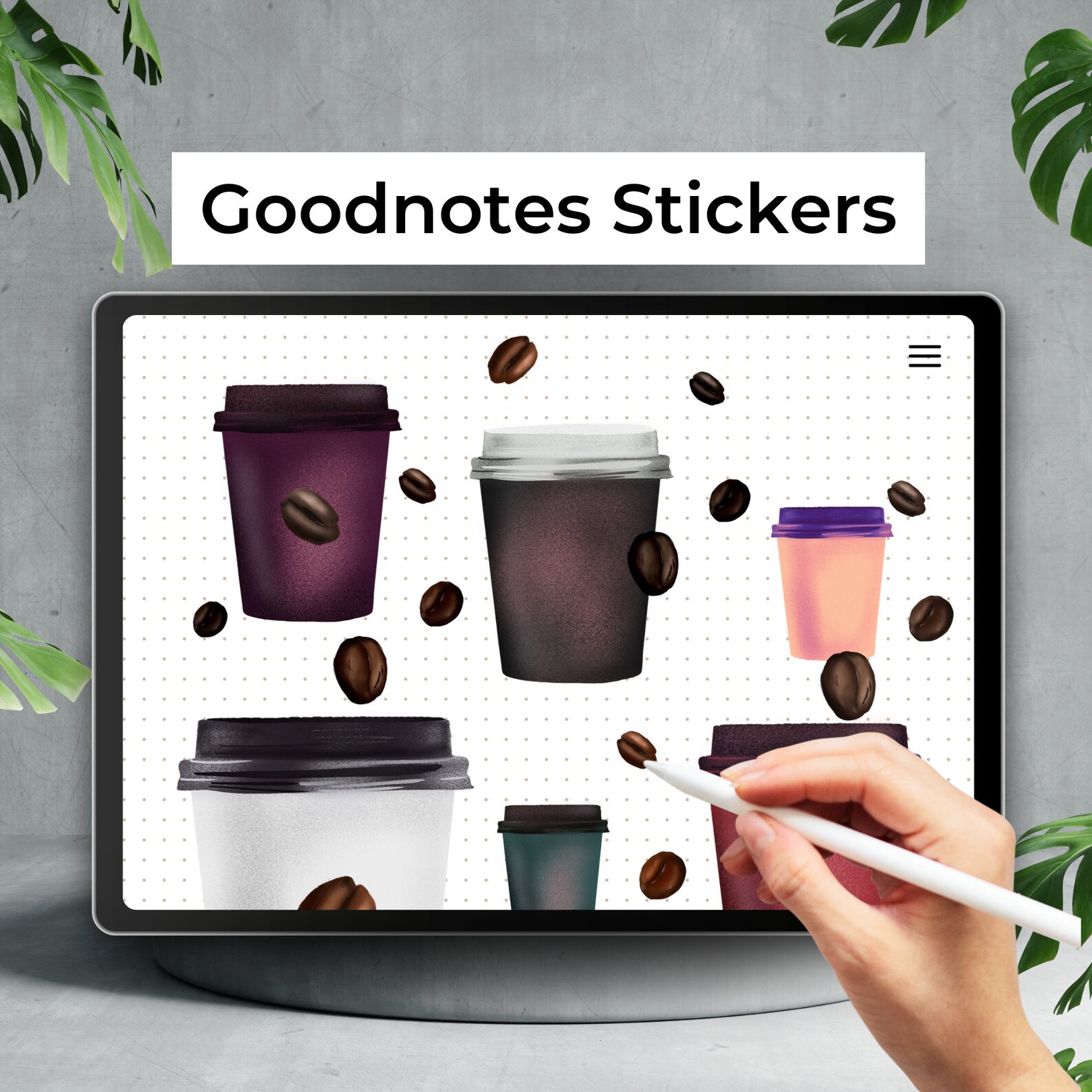 Goodnotes Stickers Book Goodnotes Stickers Planner Coffee - Etsy