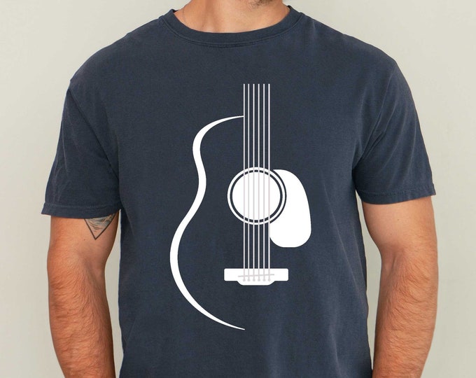 Acoustic Guitar T-shirt Musician Tee Think Out Loud Apparel Guitar ...