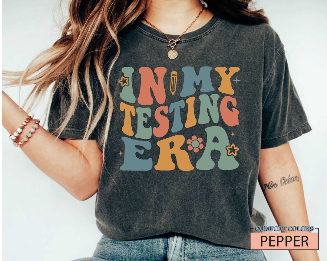 Retro Teacher Shirt: in My Testing Era, Test Day Outfit - Etsy
