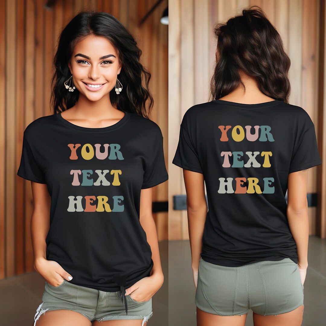 Custom Colorful T-shirt: Front & Back Design, Personalized Family ...
